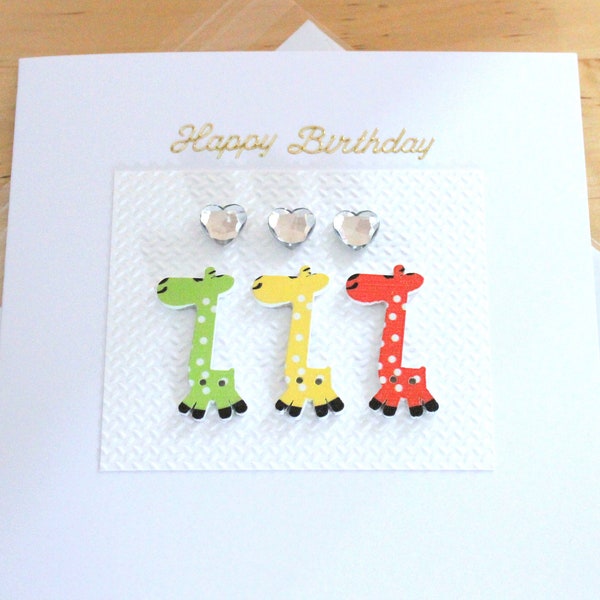 Triplets First Birthday Card - Etsy