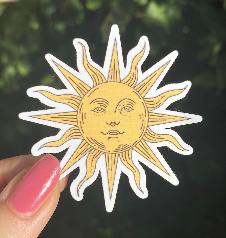 Wavy Sun Aesthetic Waterproof Sticker / Vsco Stickers Bujo - Etsy