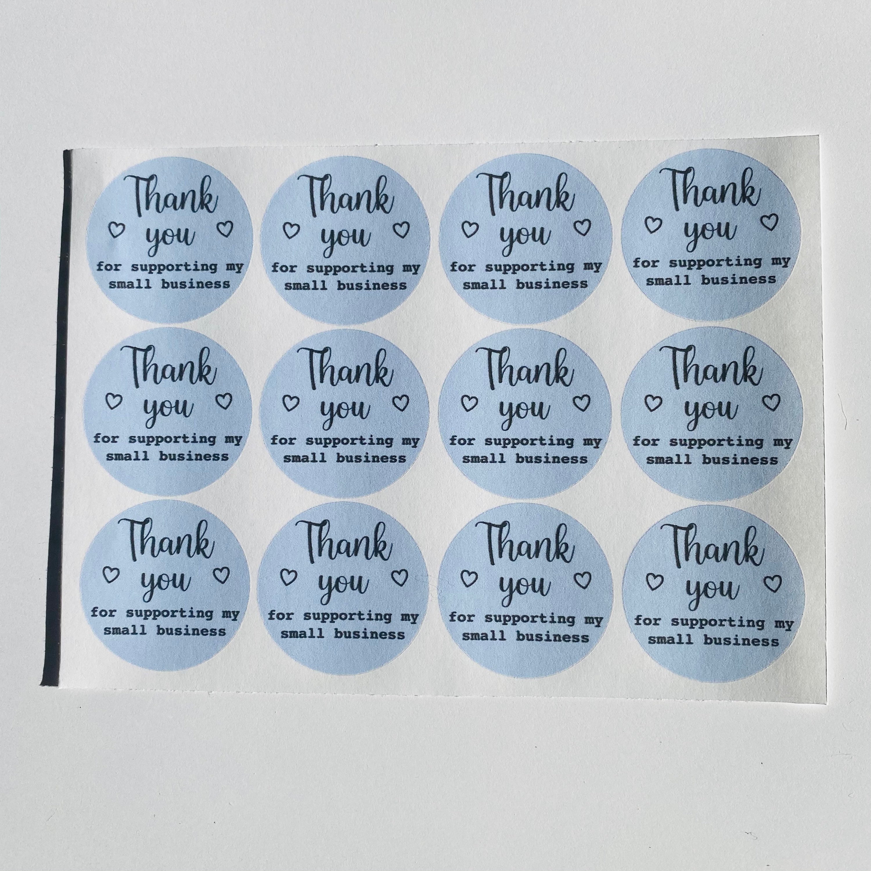 Thank You Circular Packaging Stickers 12 per Sheet / Small - Etsy