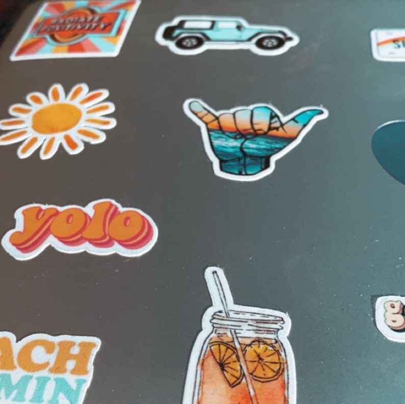 Summer Vibes Waterproof Sticker Pack / Beachy Stickers Vsco - Etsy Denmark