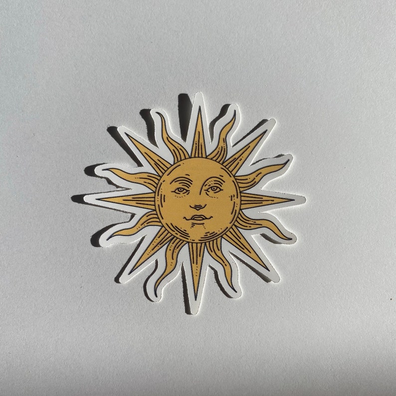 Wavy Sun Aesthetic Waterproof Sticker / Vsco Stickers Bujo - Etsy