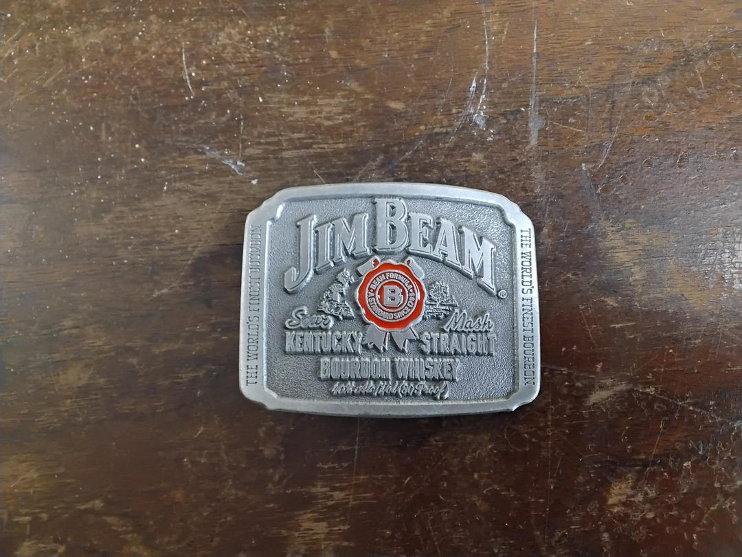 Vintage Jim Beam Belt Buckle - Etsy