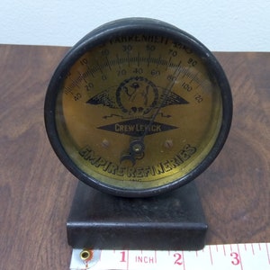 Vintage Crew Levick Desk Thermometer - Etsy