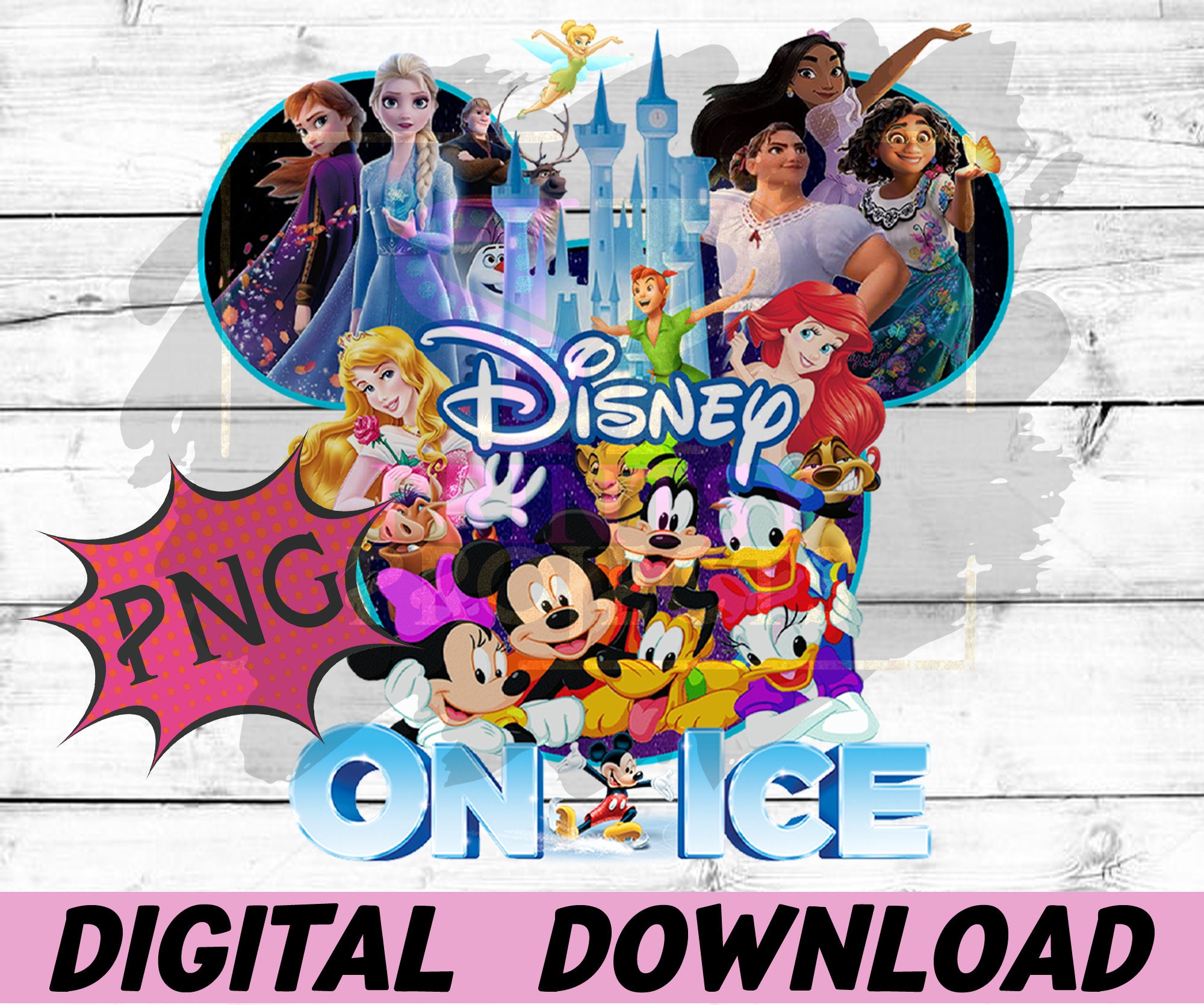 On Ice Digital Download PNG for Sublimation or HTV Cartoon - Etsy