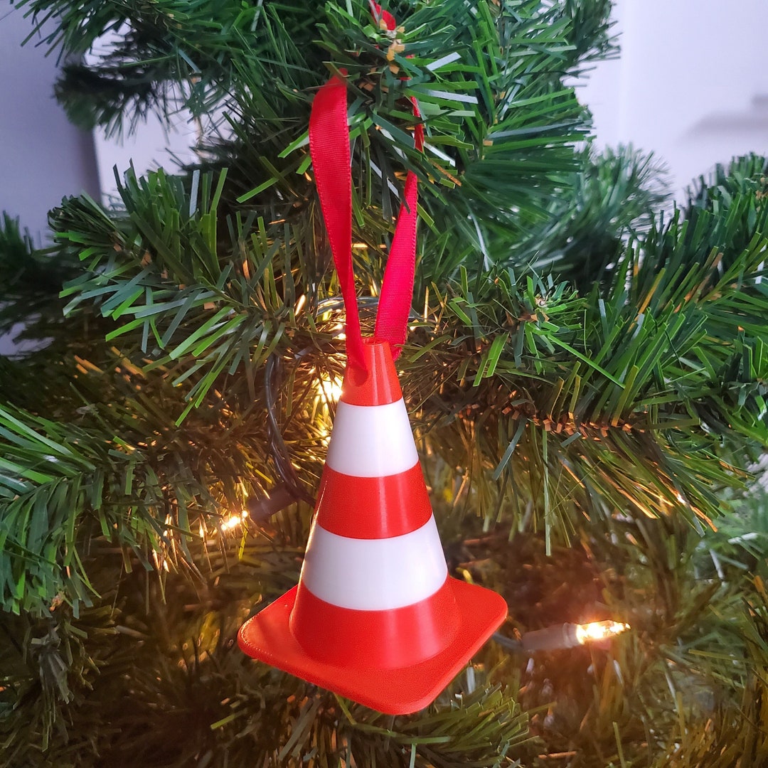 Construction Safety Cone Christmas Tree Ornament - Maintenance Worker ...