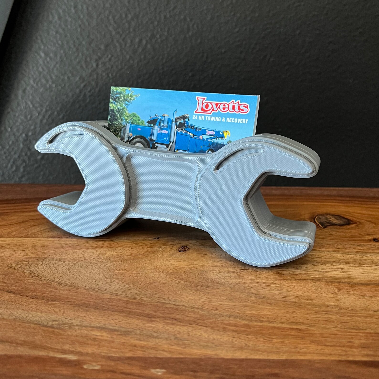 Wrench Business Card Holder - Auto Mechanic, Technician, Plumber, Desk ...