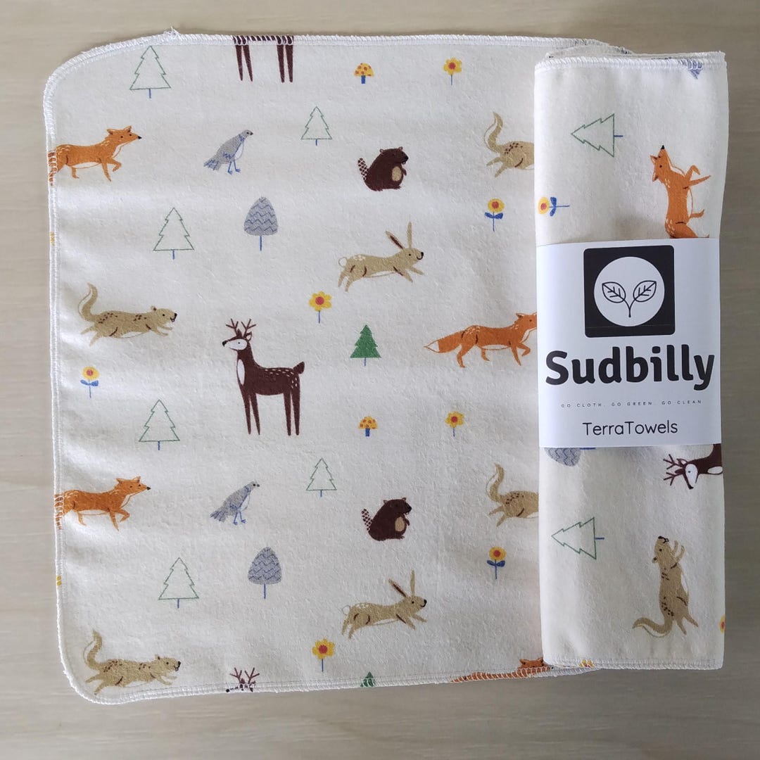 Woodland Critters / Reusable Paper Towels – Eco Friendly Kitchen Towels ...