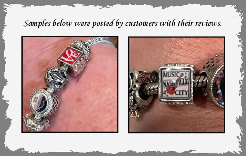 THE BEATLES CHARM Photo Bead Charm Custom Made Sterling - Etsy
