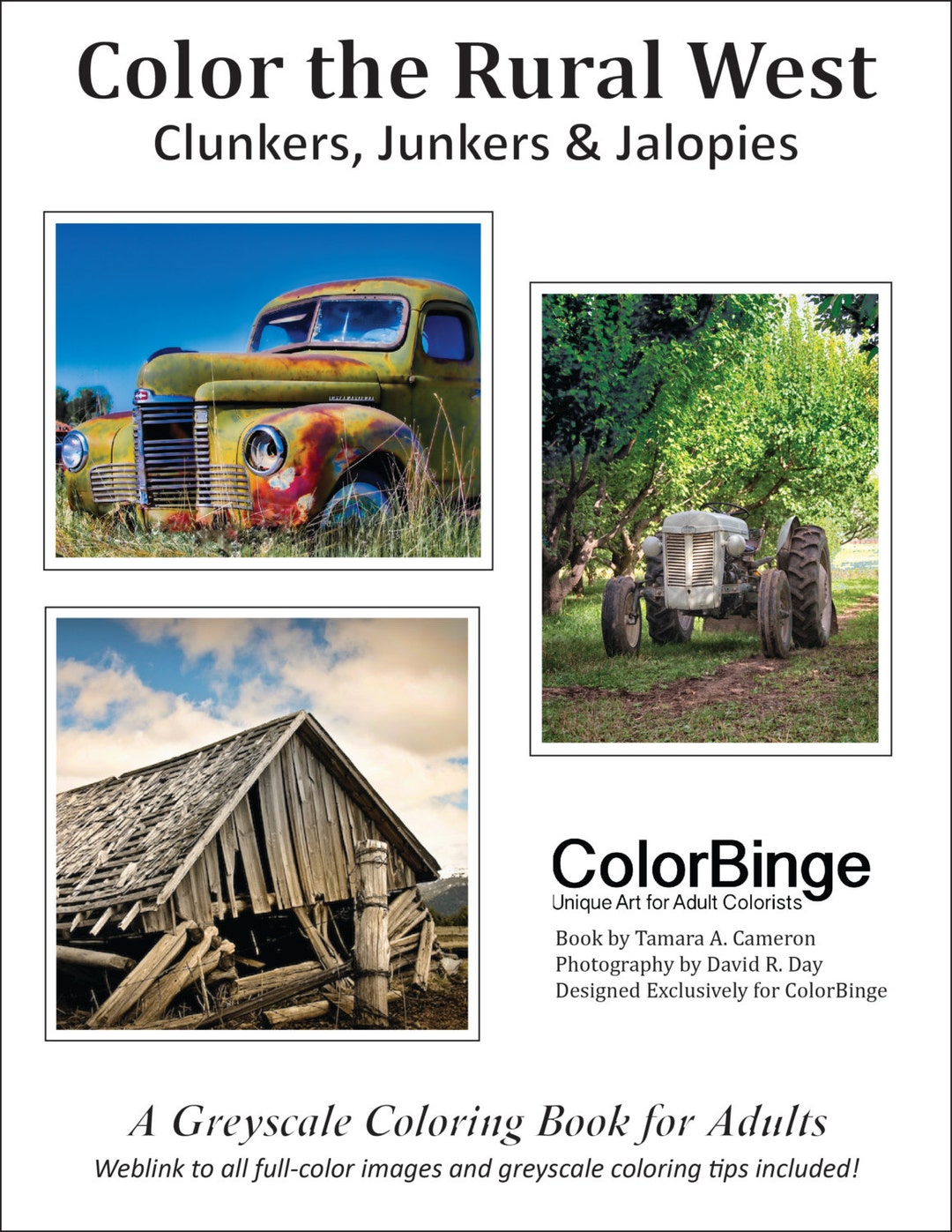 Color the Rural West, Clunkers, Junkers & Jalopies - a Greyscale ...
