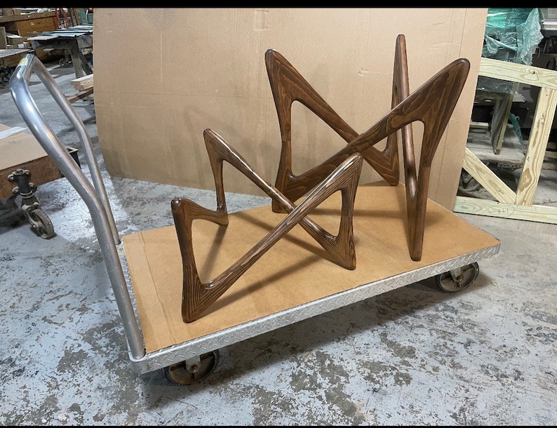 Tribeca Dine Small- Handcrafted Mid Century Modern Design Dining Table Contemporary Unique Wood ...