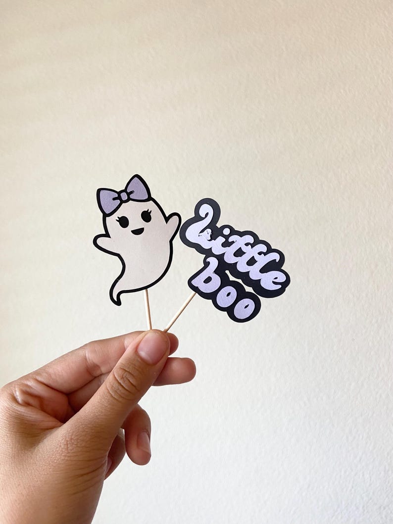 Little Boo Cupcake Topper,little Boo Baby Shower,a Little Boo is Almost ...