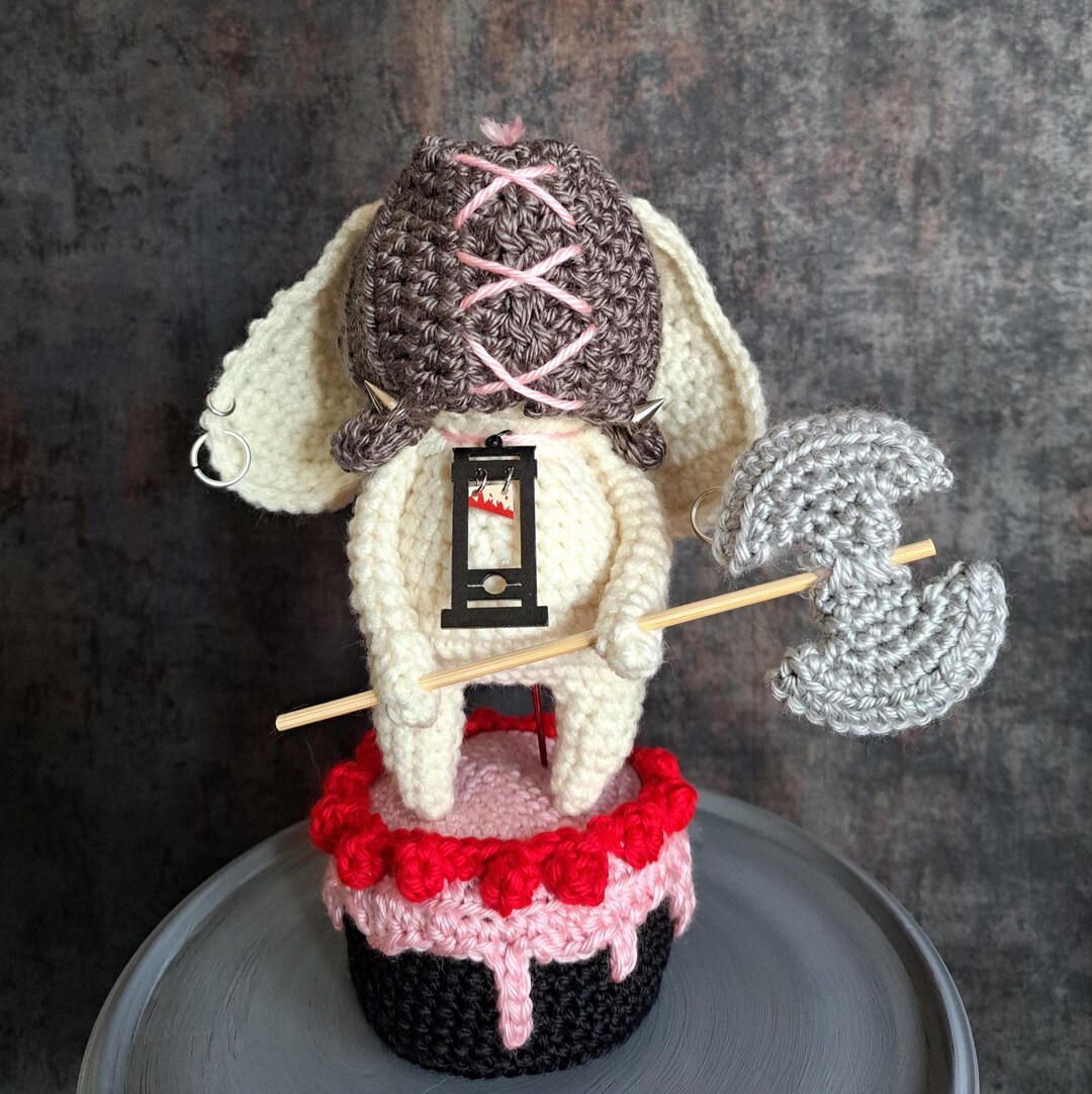 Executioner Bunny Doll, Crochet Rabbit, Bunny Plush, Creepy Cute - Etsy