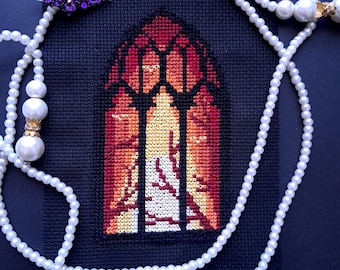Gothic Window Cross Stitch Pattern Pdf - Etsy