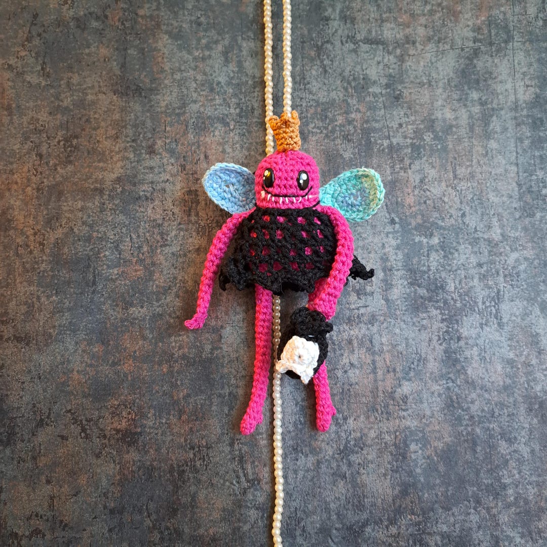 Tooth Fairy Plush, Lace, Pastel Goth, Crochet Doll, Goth Decor - Etsy