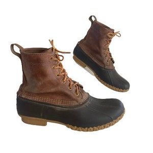 Vintage Bean Boots • Rubber Duck L. L. Bean Boots • 6 Eye • Made in the ...