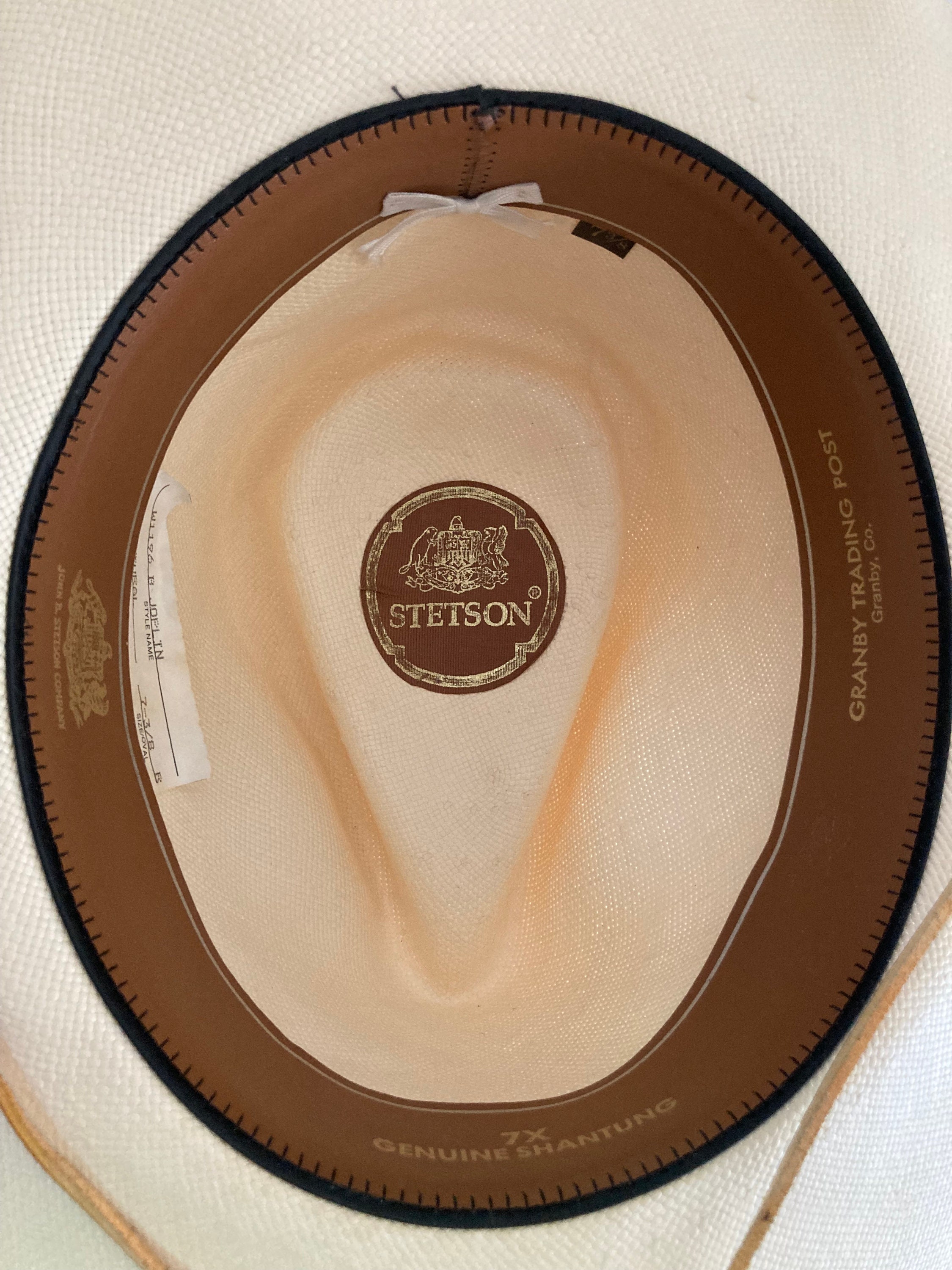 Vintage Classic Stetson Shantung 7X Straw Cowboy Western Hat Natural ...