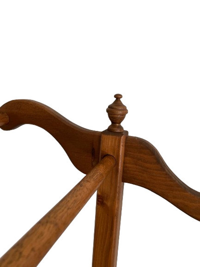 Vintage French Country Wooden Quilt Rack • Sloped Three Bar Display ...