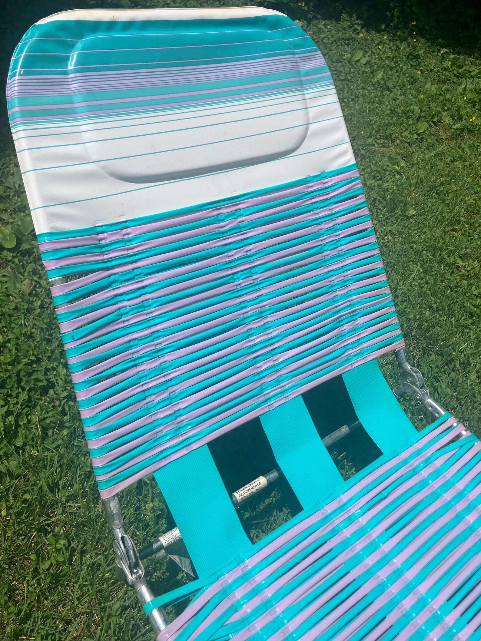 Vintage 80s/90s • Plastic Vinyl Jelly Tube Folding Adjustable Aluminum ...