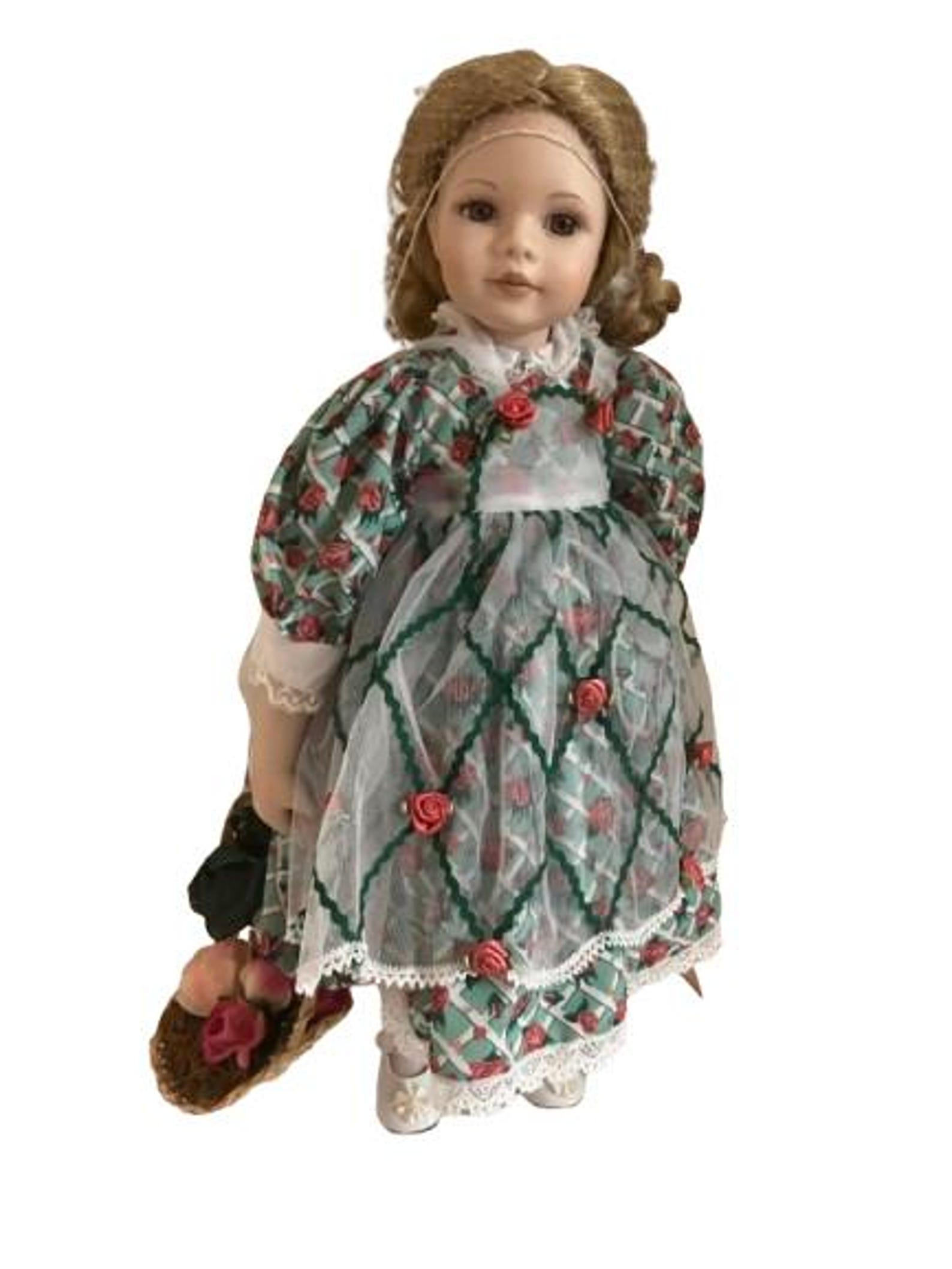 Vintage 90s the Ashton-drake Galleries “gathering Roses” Porcelain Doll ...