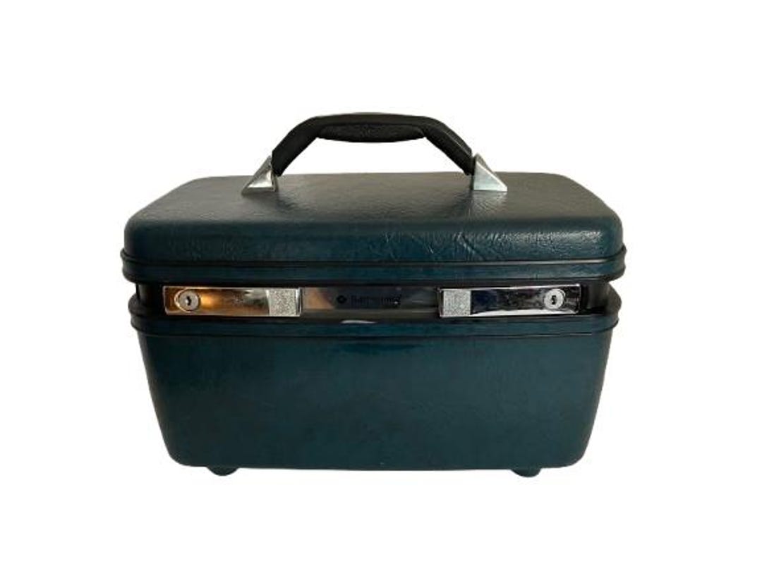 Vintage 1980's Samsonite Profile II • Teal Blue Train Case • Retro ...