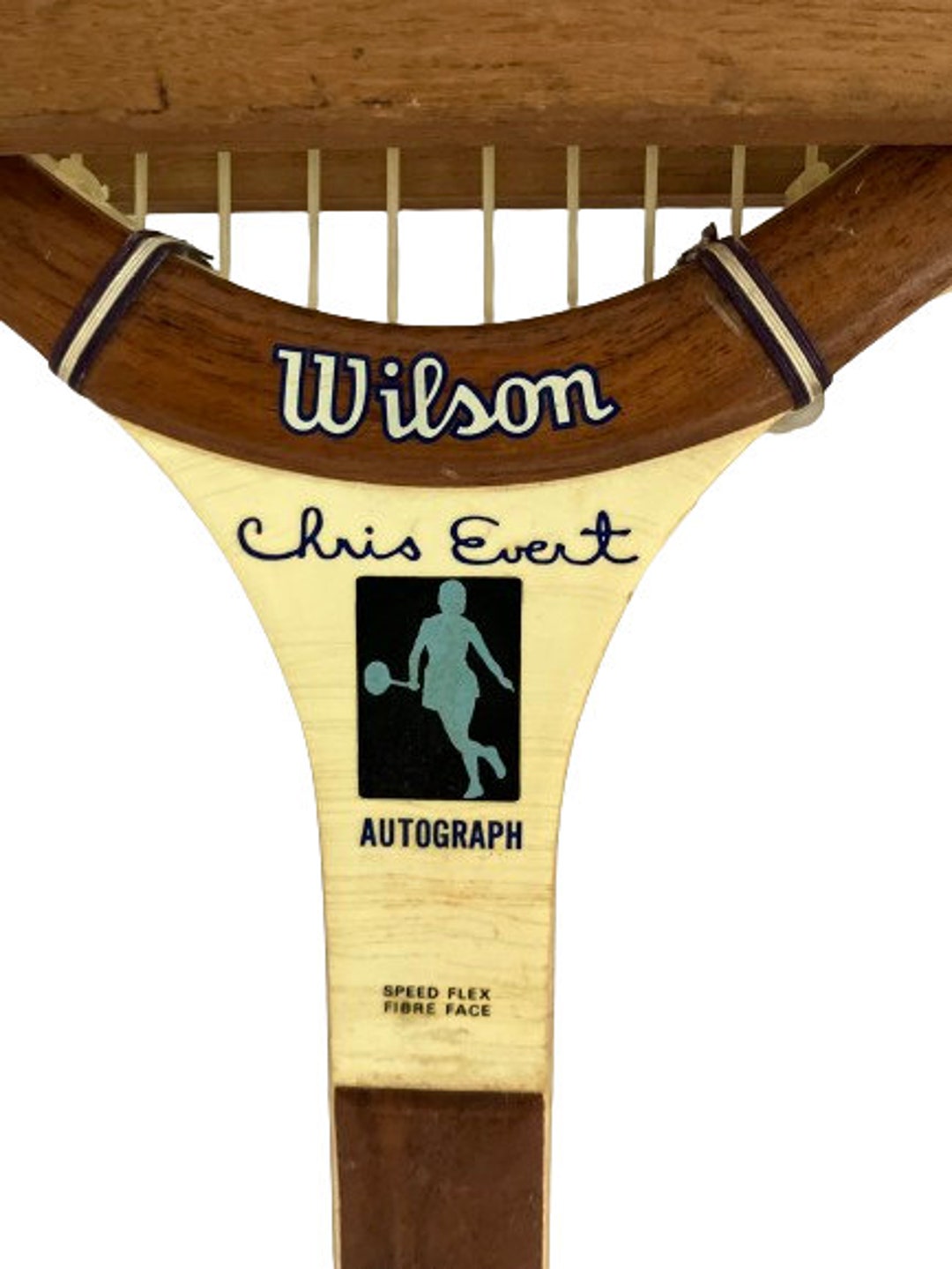 Vintage 1970's • WILSON Chris Evert Autograph • Light 4 1/2 • Wood ...