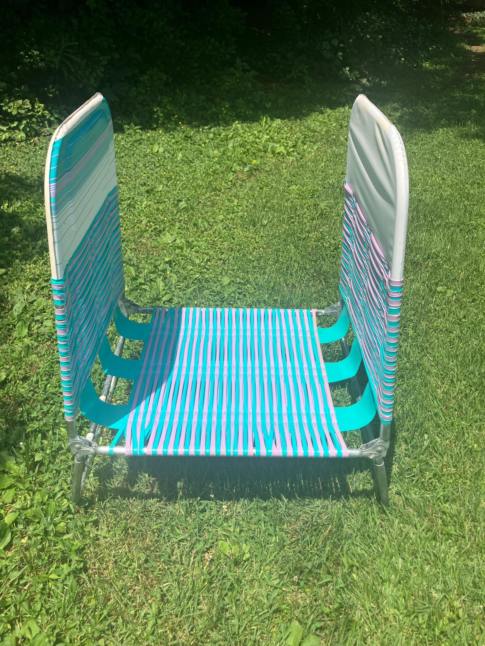Vintage 80s/90s • Plastic Vinyl Jelly Tube Folding Adjustable Aluminum ...