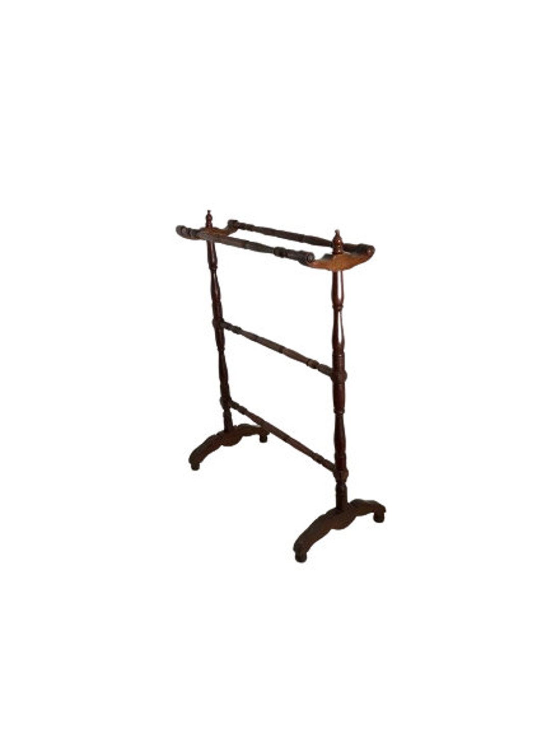 Antique Wooden Quilt Rack • Turned Wood • Blanket Rack • Towel Rack ...