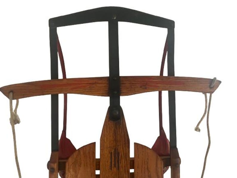 Vintage Wooden Sled • Lightning Glider • Wood & Metal Rail Sled ...