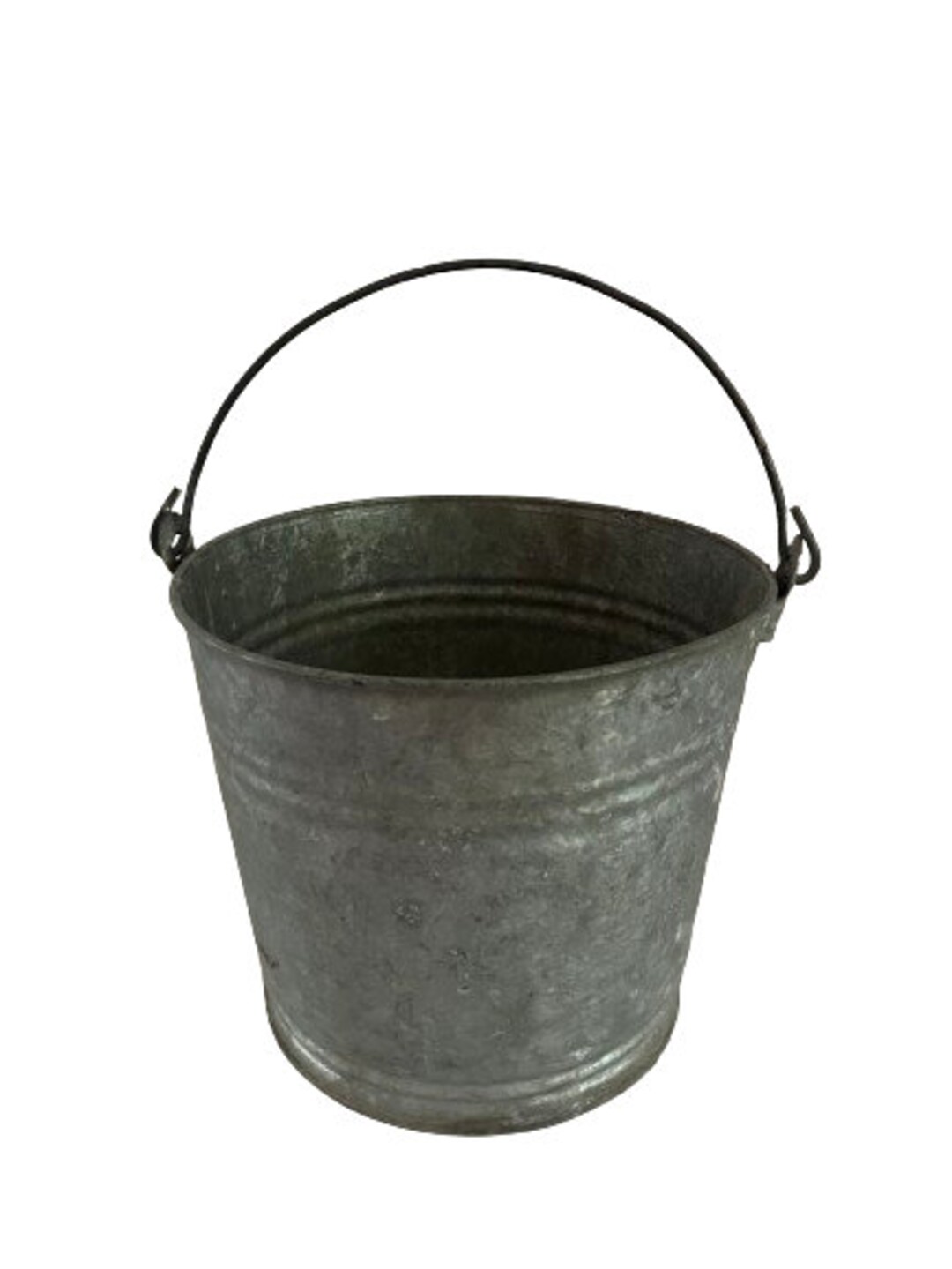Vintage Galvanized Metal Pail Chore Bucket • Farm Pail • Swing Handle ...