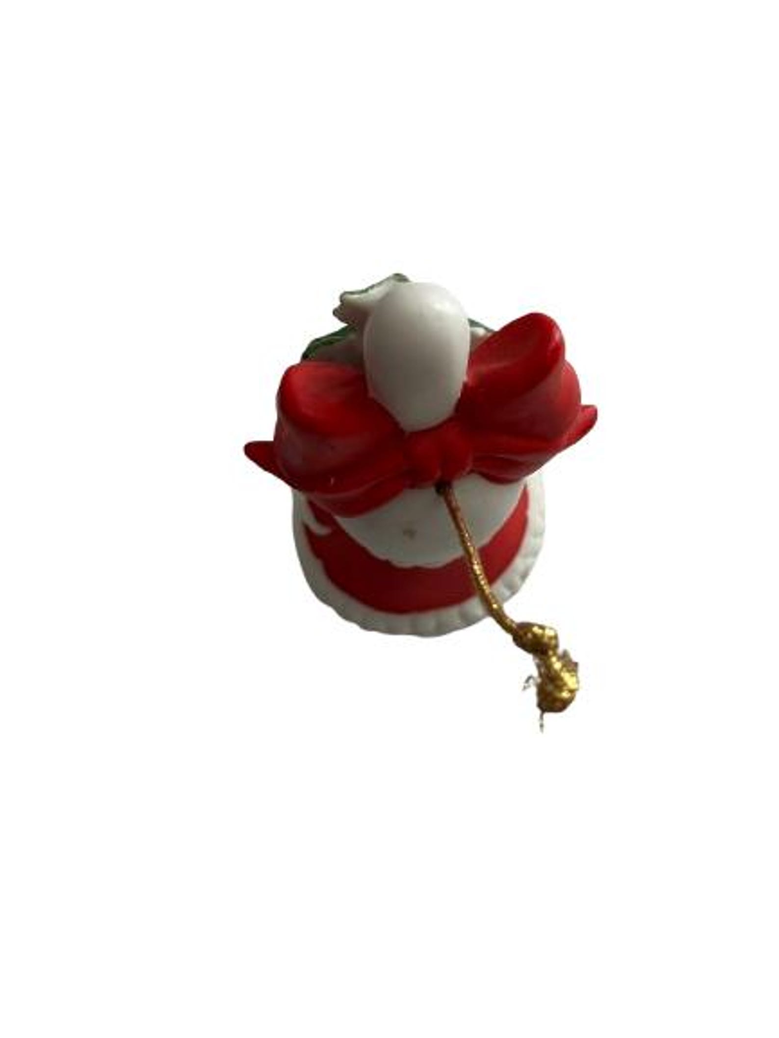 Vintage Lefton ANAMORPHIC Christmas Kitty • Porcelain Figurine Bell ...