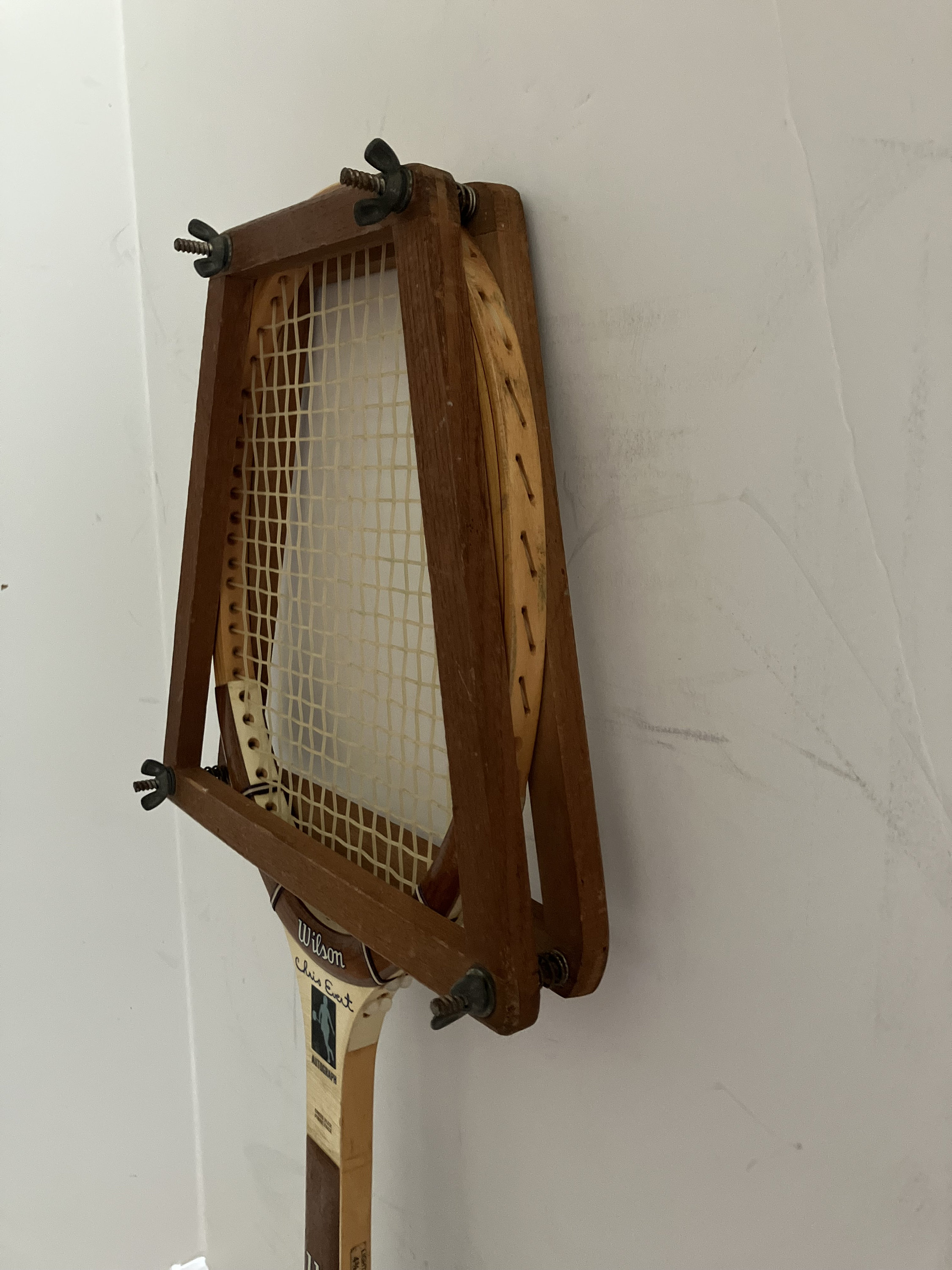 Vintage 1970's WILSON Chris Evert Autograph Light 4 1/2 Wood Tennis ...