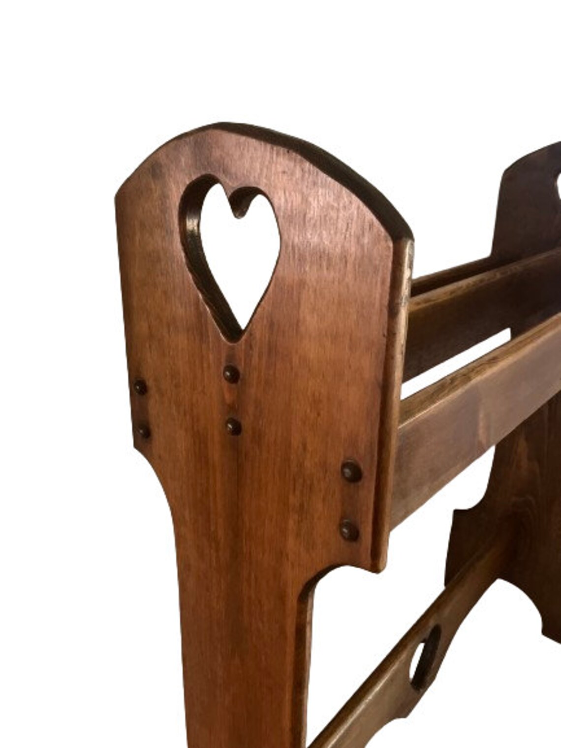 Vintage Wooden Quilt Rack • Three Bar Display • Blanket Stand • Towel ...