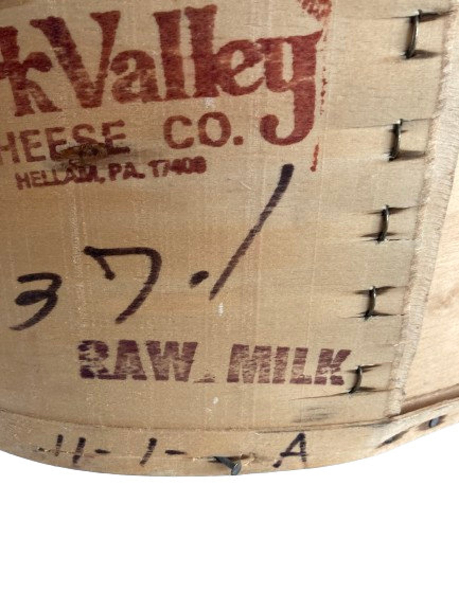 Vintage 80s Round Wooden CHEESE Box • by Dufeck's Denmark Wisconsin ...