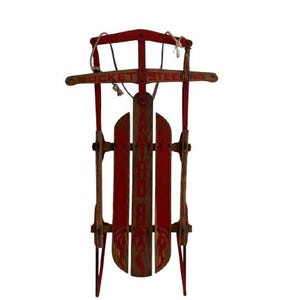 Vintage ASTRO 8 Wood & Metal Snow Sled • Flexible Flyer Model F008 ...
