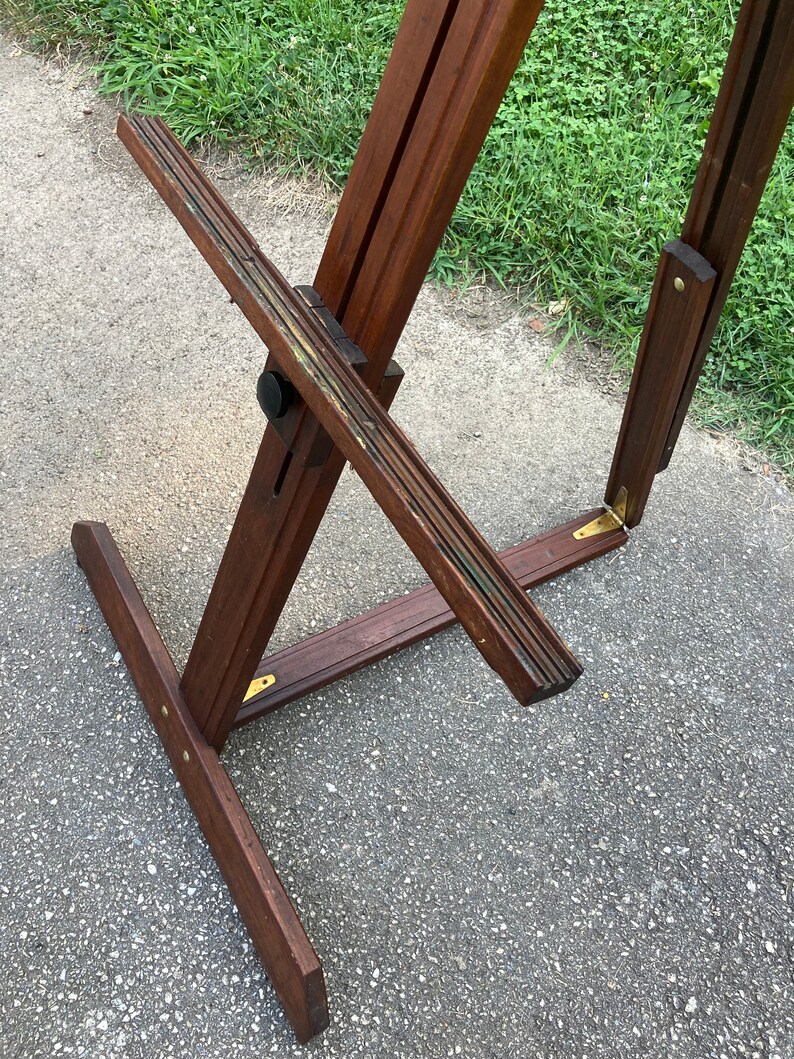 Vintage Large Wood Floor Easel • by Pioneer • Extendible • Fully ...