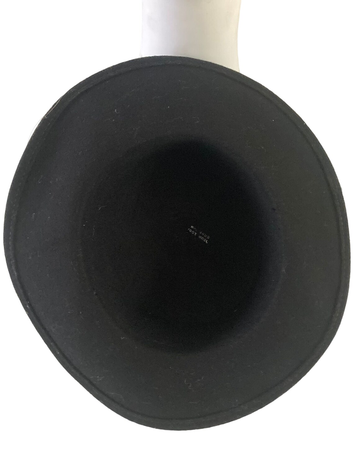 Women's Vintage Wool Doeskin Bolero Style Fedora Hat With Rear Yellow ...