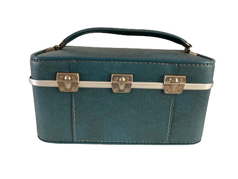 Vintage Towncraft 1950's Slate Blue Train Case Retro - Etsy