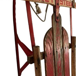 Vintage ASTRO 8 Wood & Metal Snow Sled • Flexible Flyer Model F008 ...