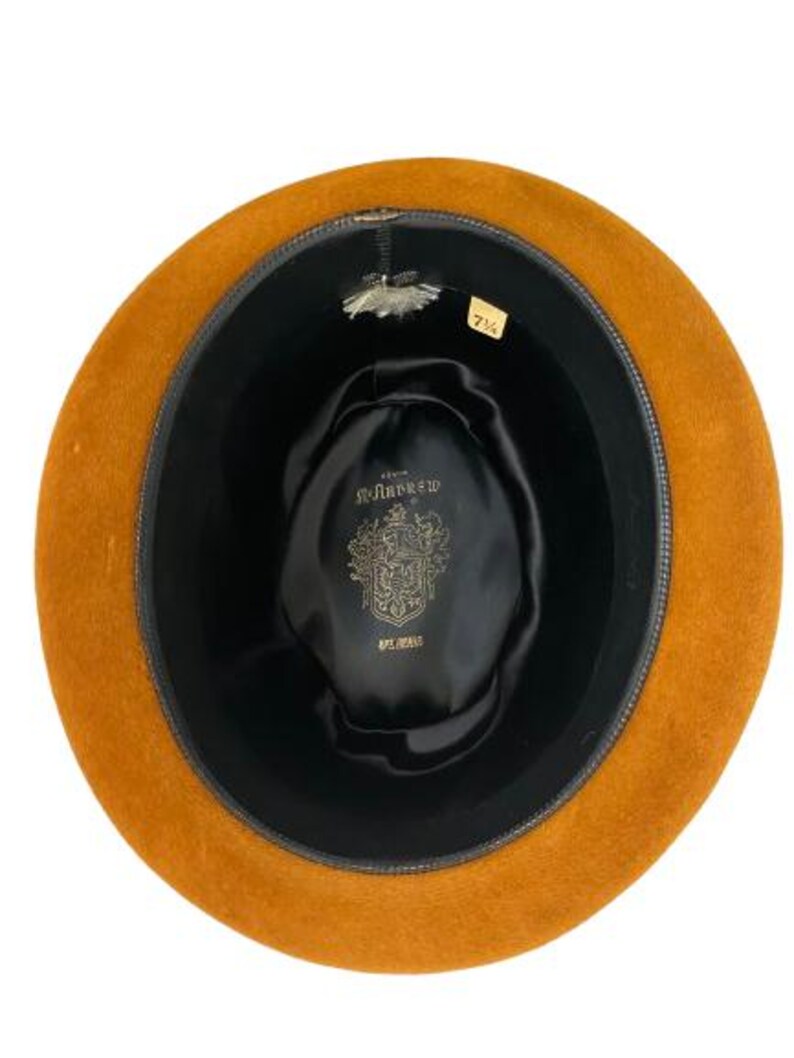Vintage 1950's Kevin Mcandrew • Cognac Brown Wool Felt Fedora • Hat ...