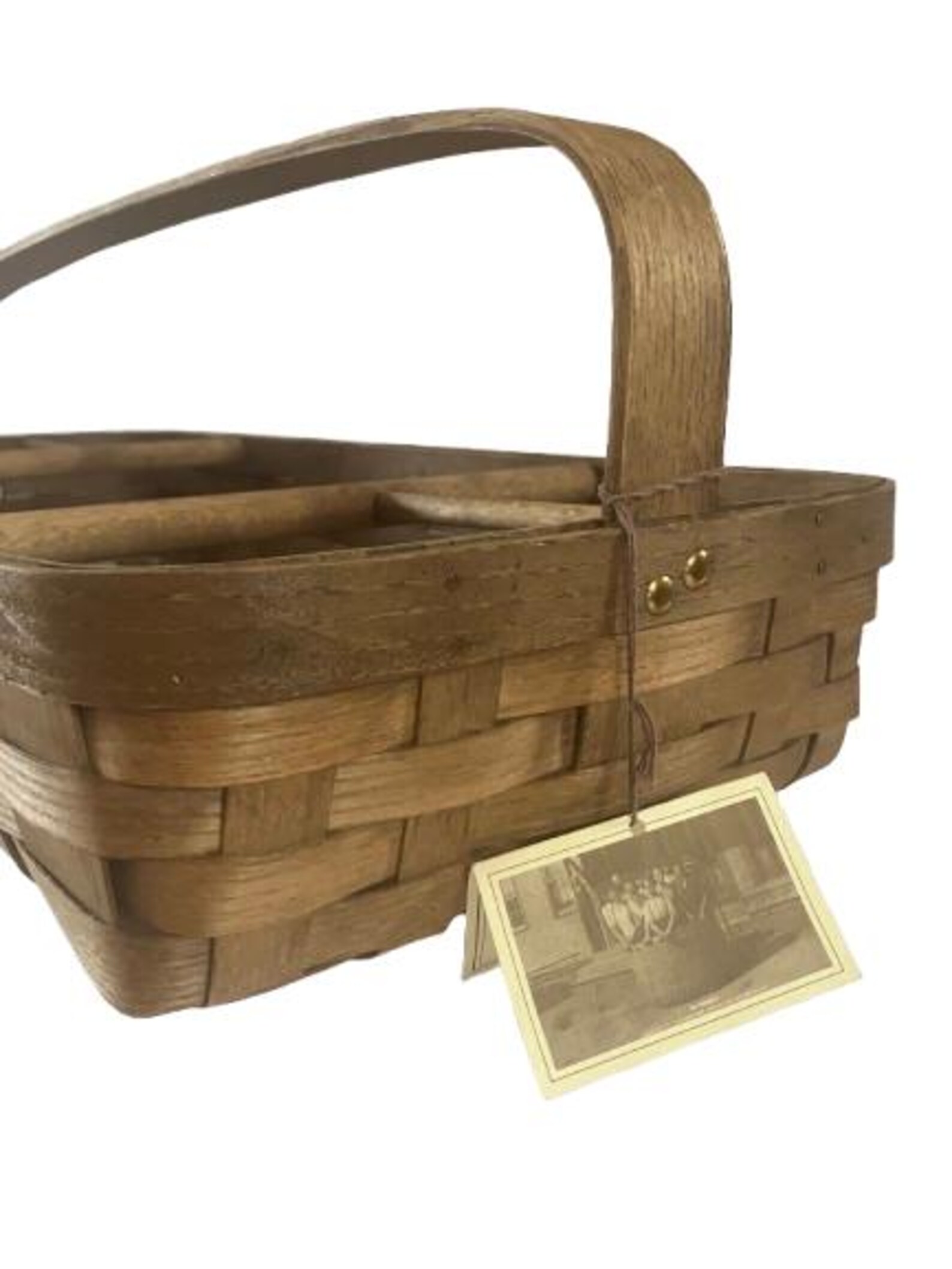 RARE Vintage Peterboro Basket • Large Rectangular • Handled • Woven ...