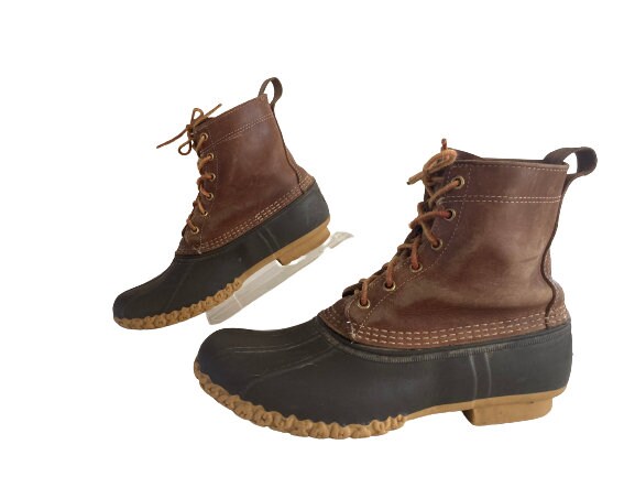 Vintage Bean Boots Rubber Duck L. L. Bean Boots 6 Eye Made in the USA ...