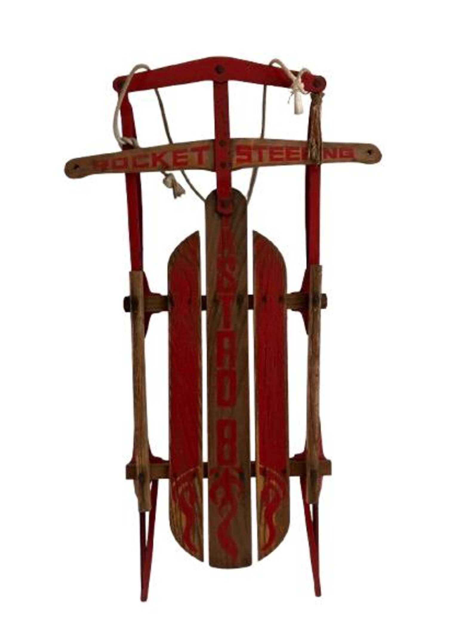 Vintage ASTRO 8 Wood & Metal Snow Sled • Flexible Flyer Model F008 ...