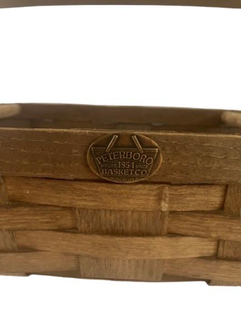 RARE Vintage Peterboro Basket • Large Rectangular • Handled • Woven ...