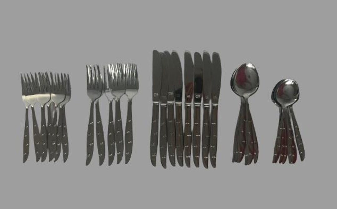 Vintage 1950s MCM Atomic Flatware • Triple Plated • Made in Japan ...