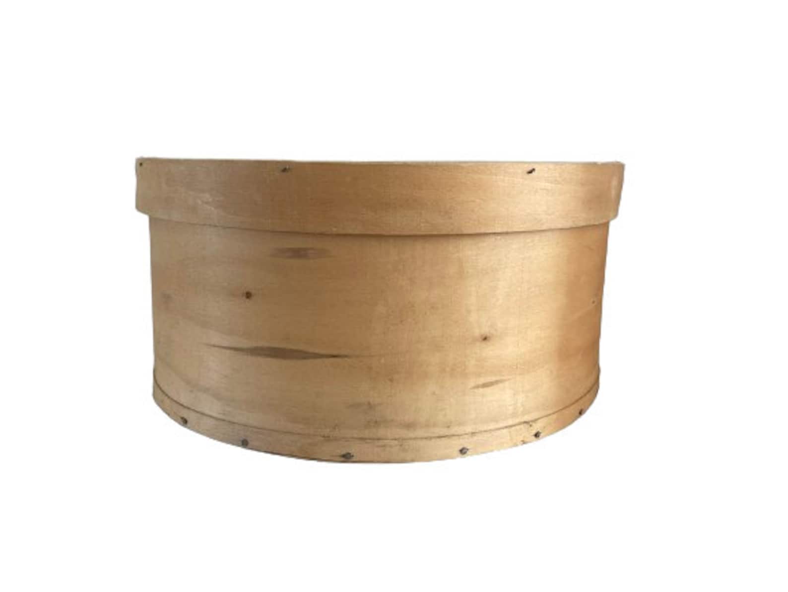 Vintage 80s Round Wooden CHEESE Box • by Dufeck's Denmark Wisconsin ...