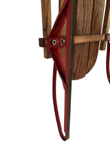 Vintage ASTRO 8 Wood & Metal Snow Sled • Flexible Flyer Model F008 ...