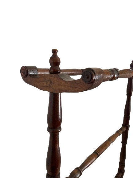 Antique Wooden Quilt Rack Turned Wood Blanket Rack Towel Rack Victorian ...