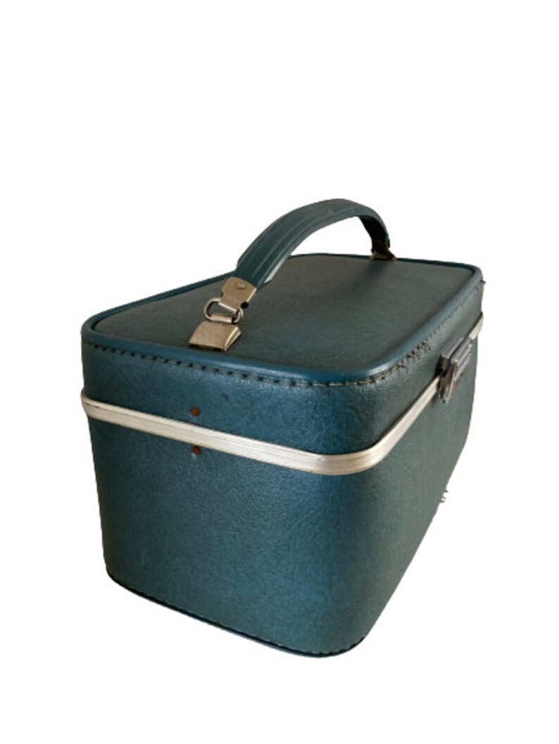 Vintage Towncraft 1950's Slate Blue Train Case Retro - Etsy