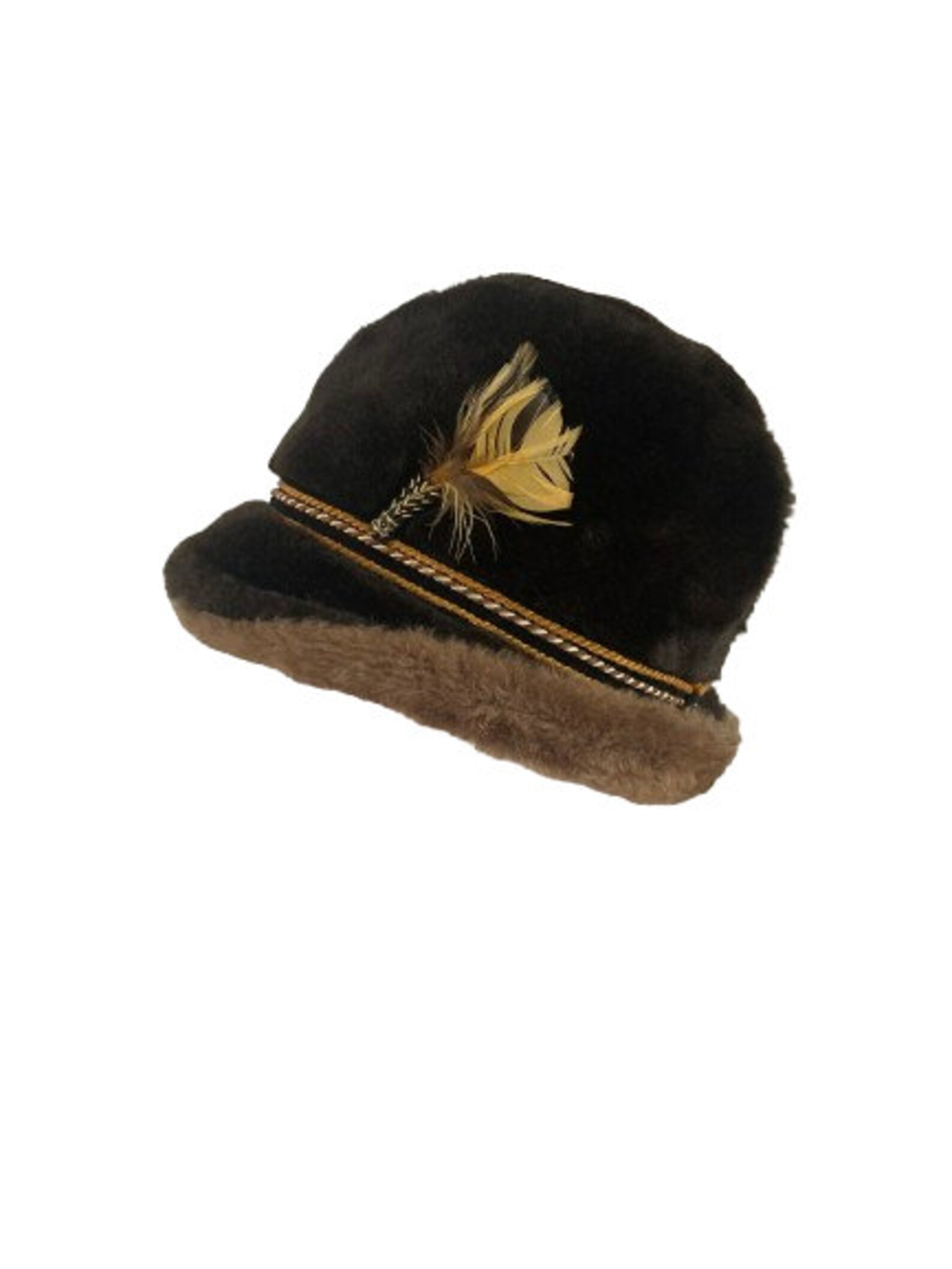 Vintage 60's • Faux Fur Cossack Cap • German Style Hat • Brown Ear ...