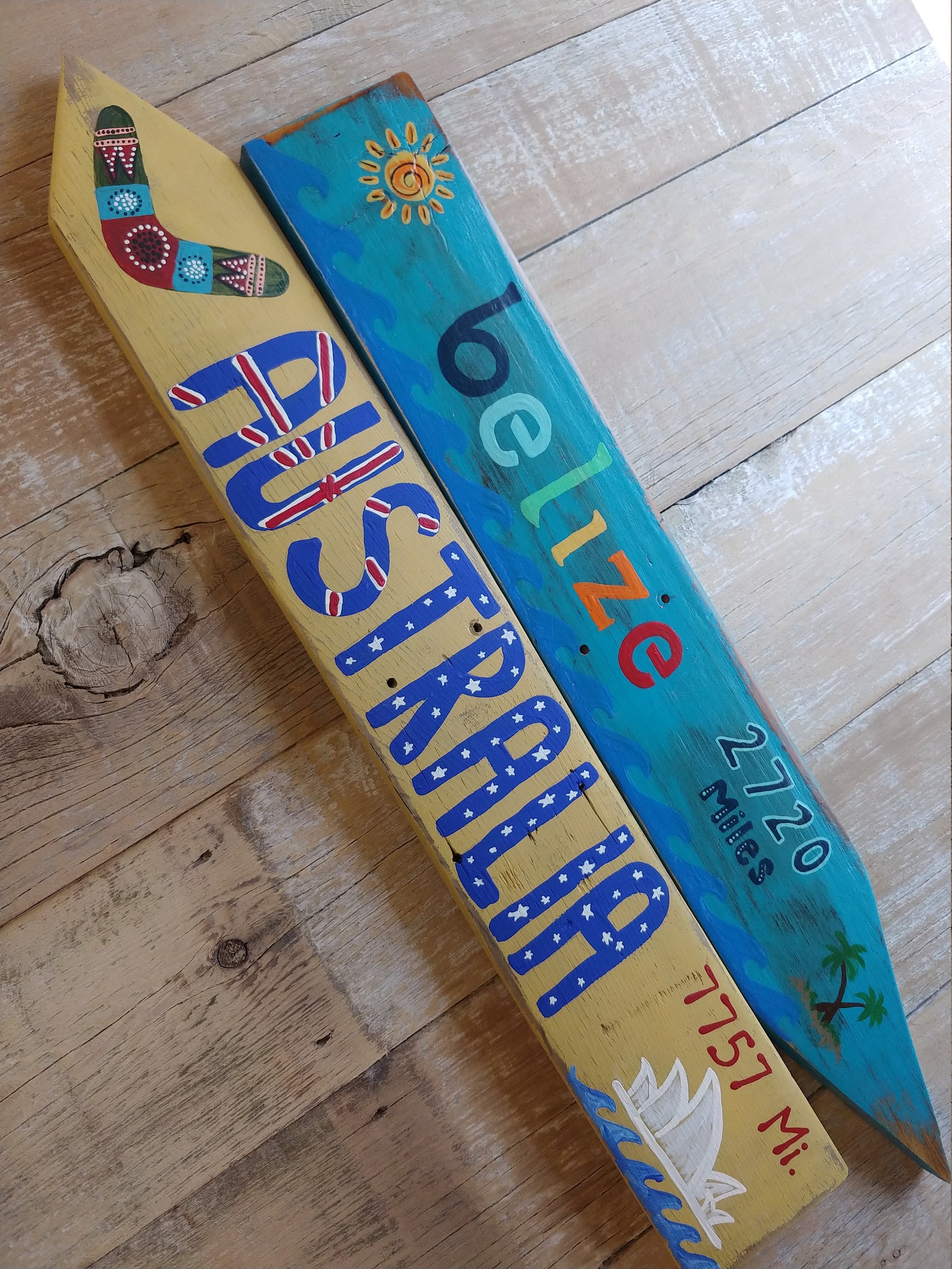 12 Custom Directional Mileage Signs Destination Sign Travel | Etsy